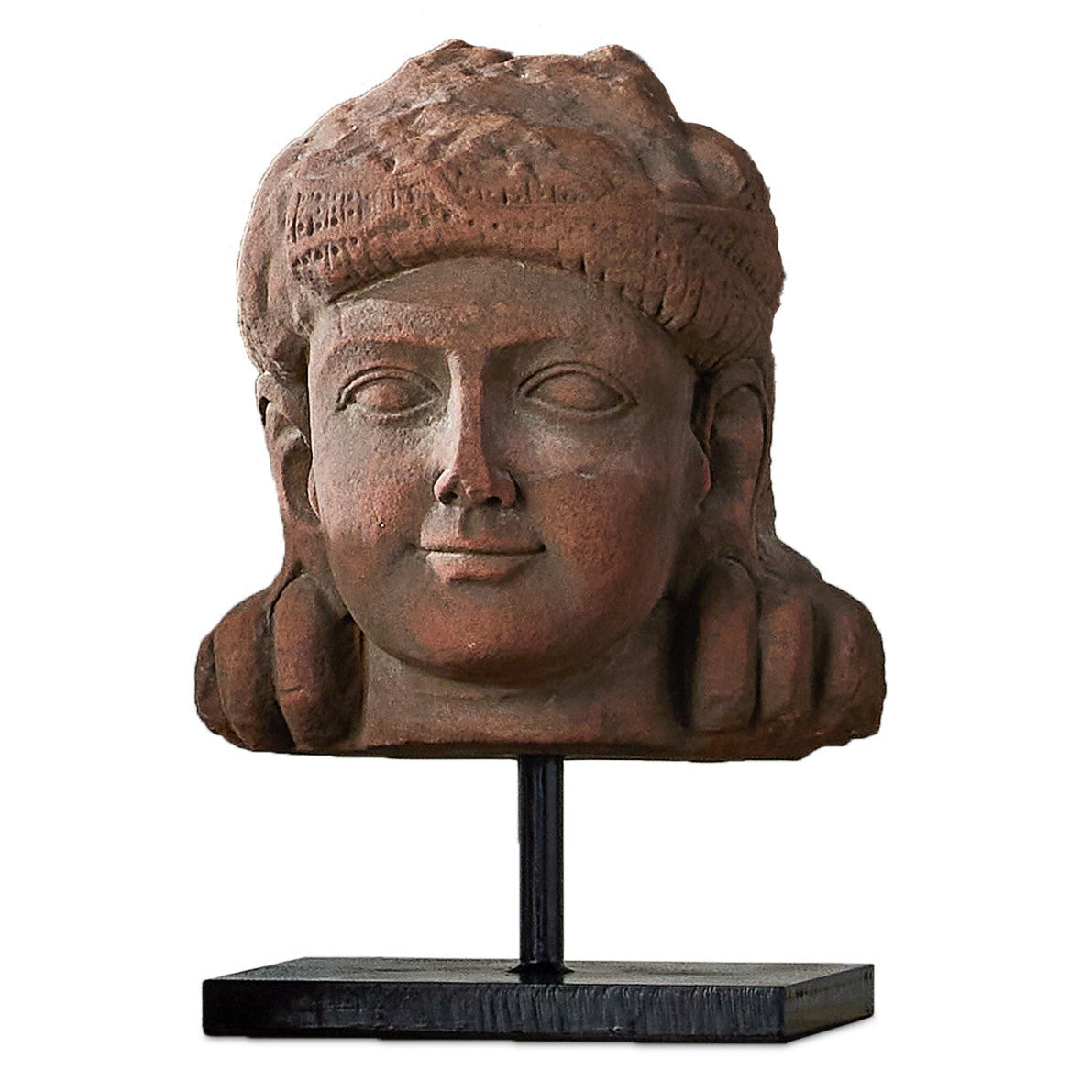 Get Mathura Head on Stand Stone Sculpture Serene Elegance – LOOMLAN