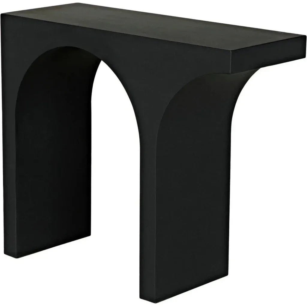 Maximus Console/Side Table, Black Steel - LOOMLAN