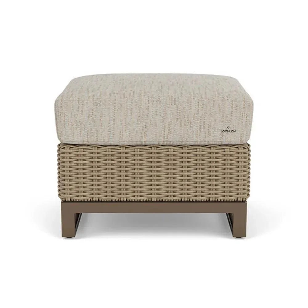 Milan Outdoor Sunbrella Replacement Cushion For Ottoman - LOOMLAN
