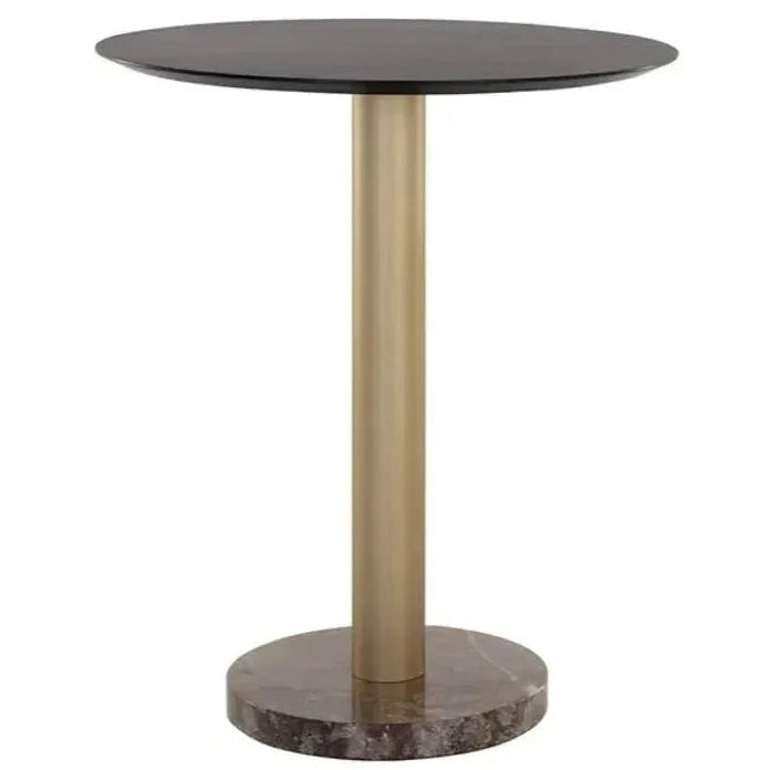 Monaco Wood Topped Round Bar Table - LOOMLAN