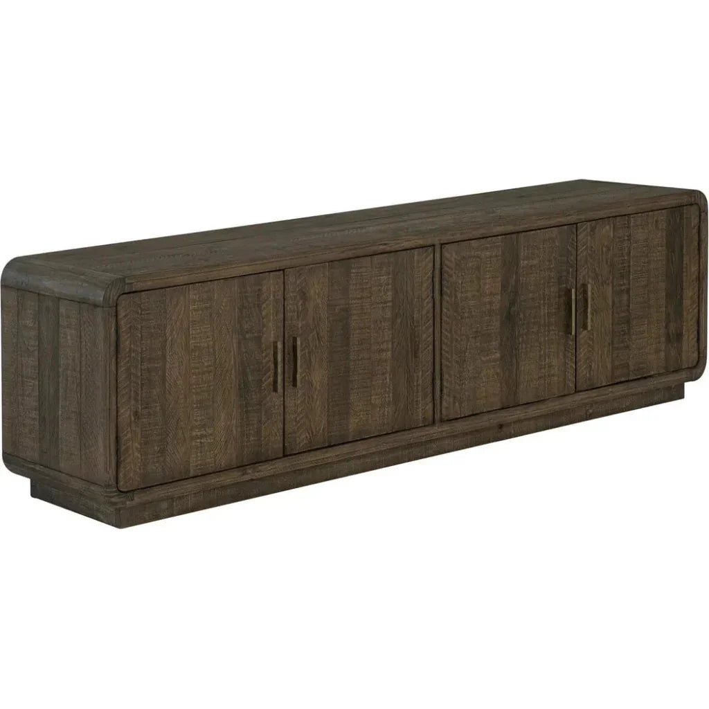 Monterey Solid Pine Wood Media Sideboard TV Stand - LOOMLAN