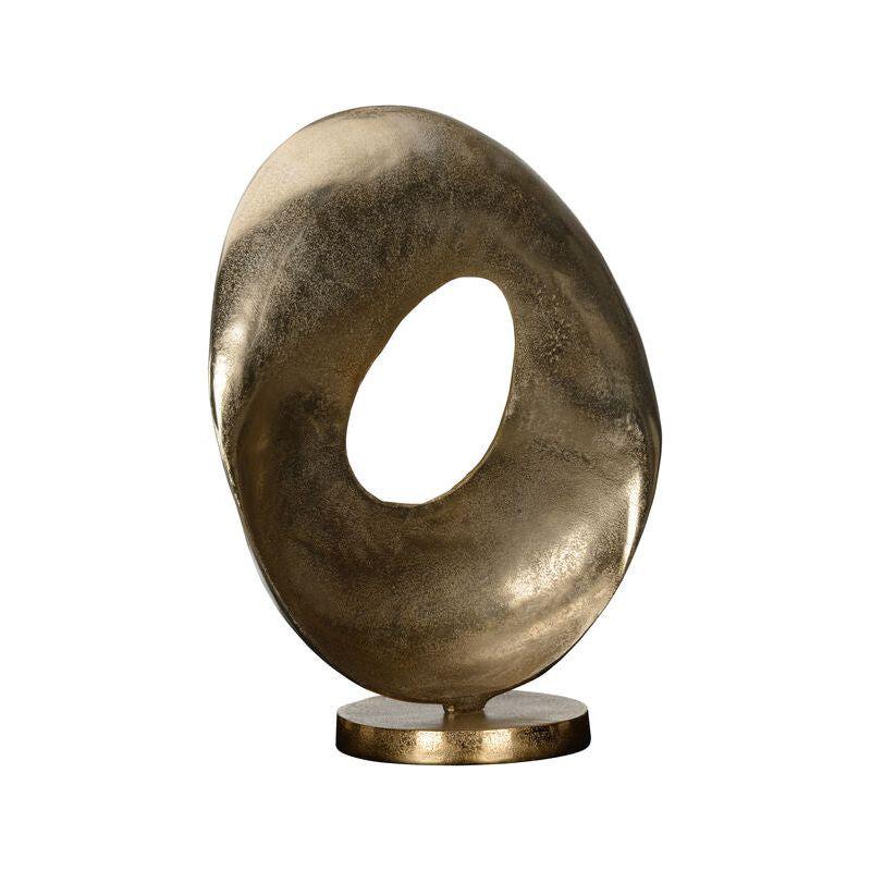 Mounted Shield Gold Finish Sculpture - LOOMLAN