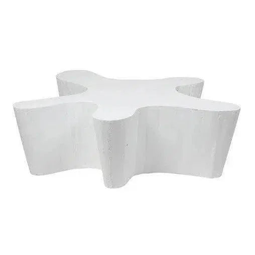 Naka Outdoor Live Edge White Coffee Table - LOOMLAN