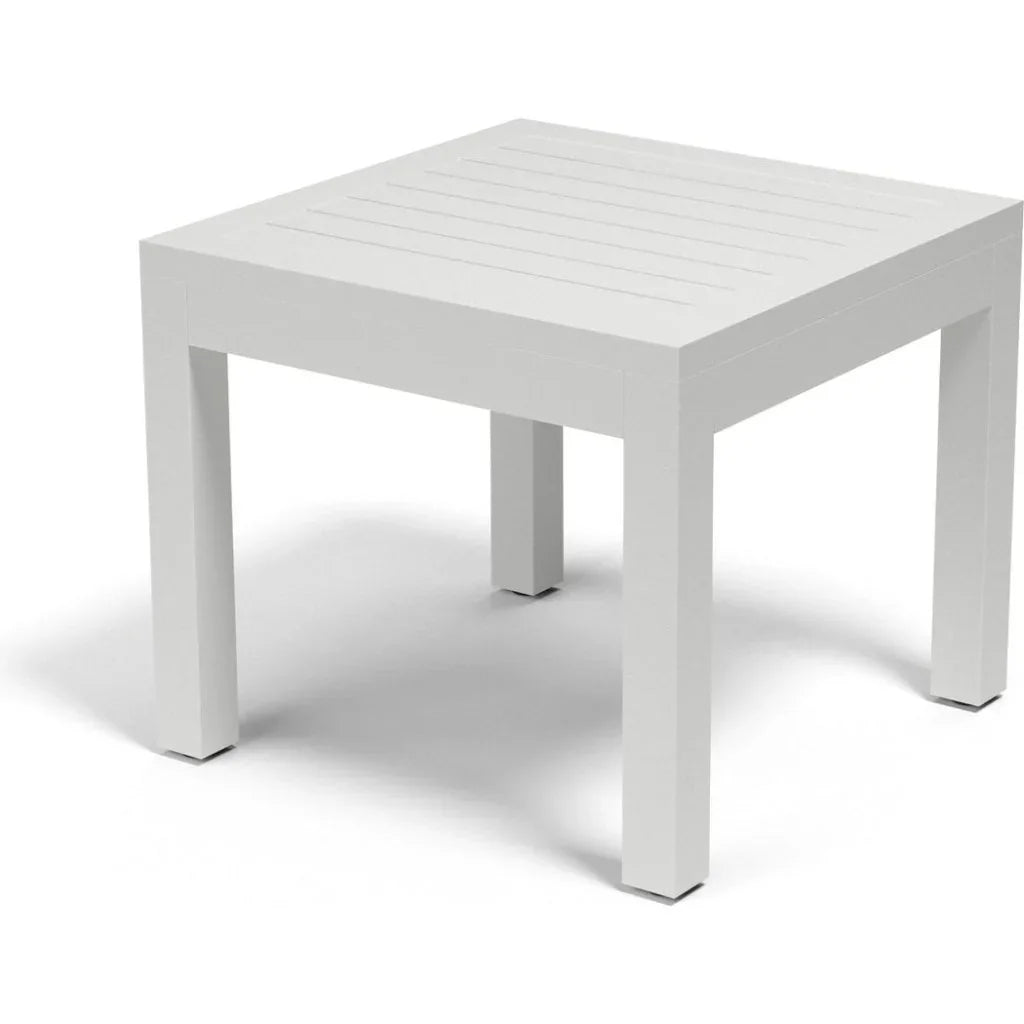 Naples Aluminum Made Outdoor End Table - LOOMLAN