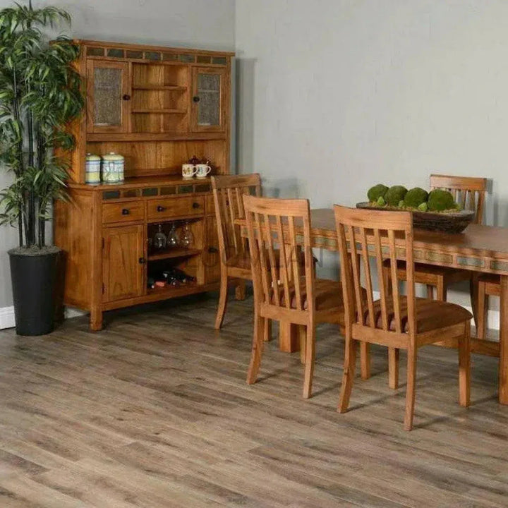 Natural Rustic Buffet With Hatch - LOOMLAN