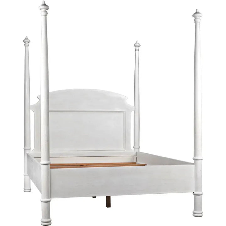 New Douglas Wood White Washed Bed Frame - LOOMLAN