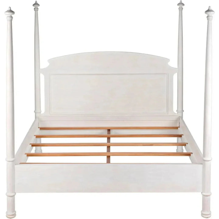New Douglas Wood White Washed Bed Frame - LOOMLAN