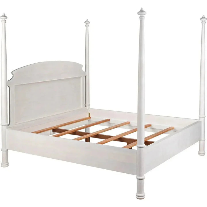 New Douglas Wood White Washed Bed Frame - LOOMLAN
