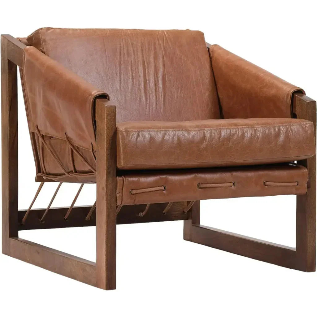 Orlitha Leather Armchair - LOOMLAN
