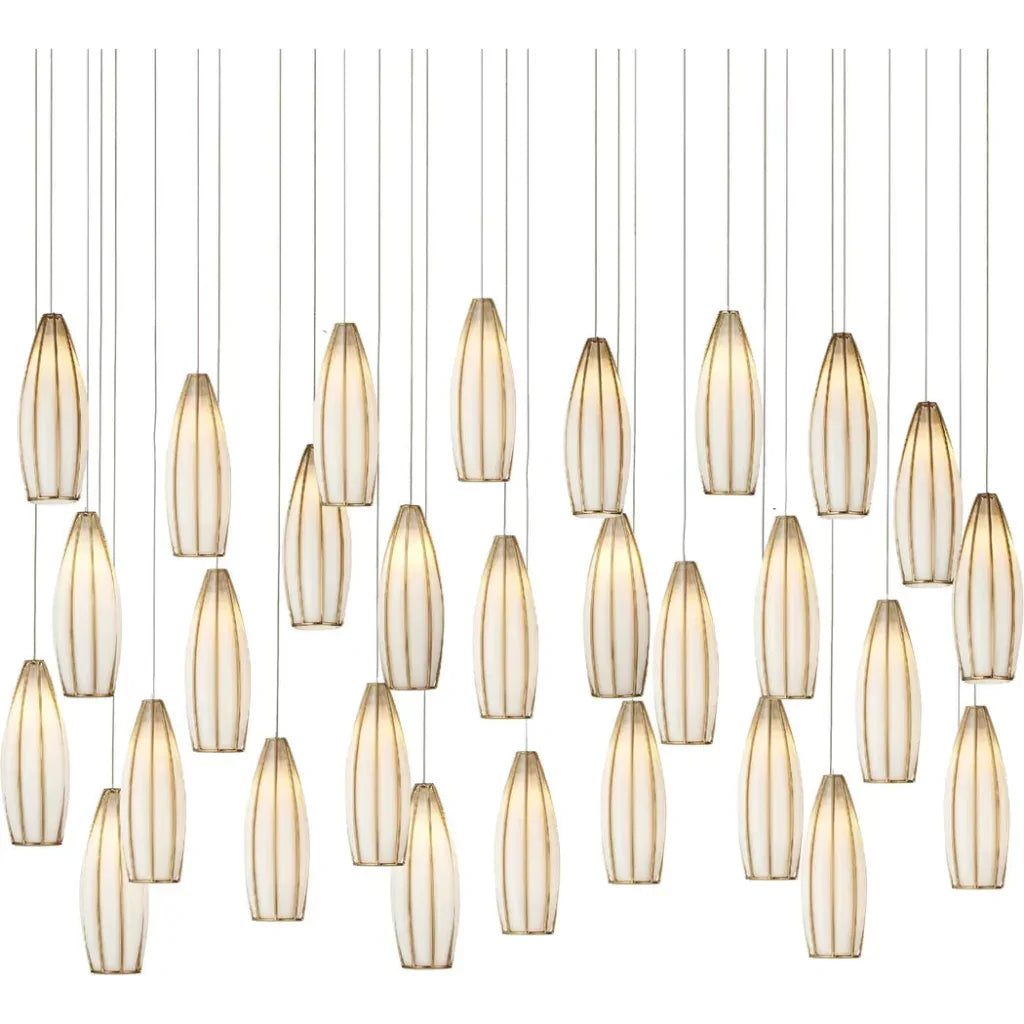 Parish 30-Light Rectangular Multi-Drop Pendant - LOOMLAN