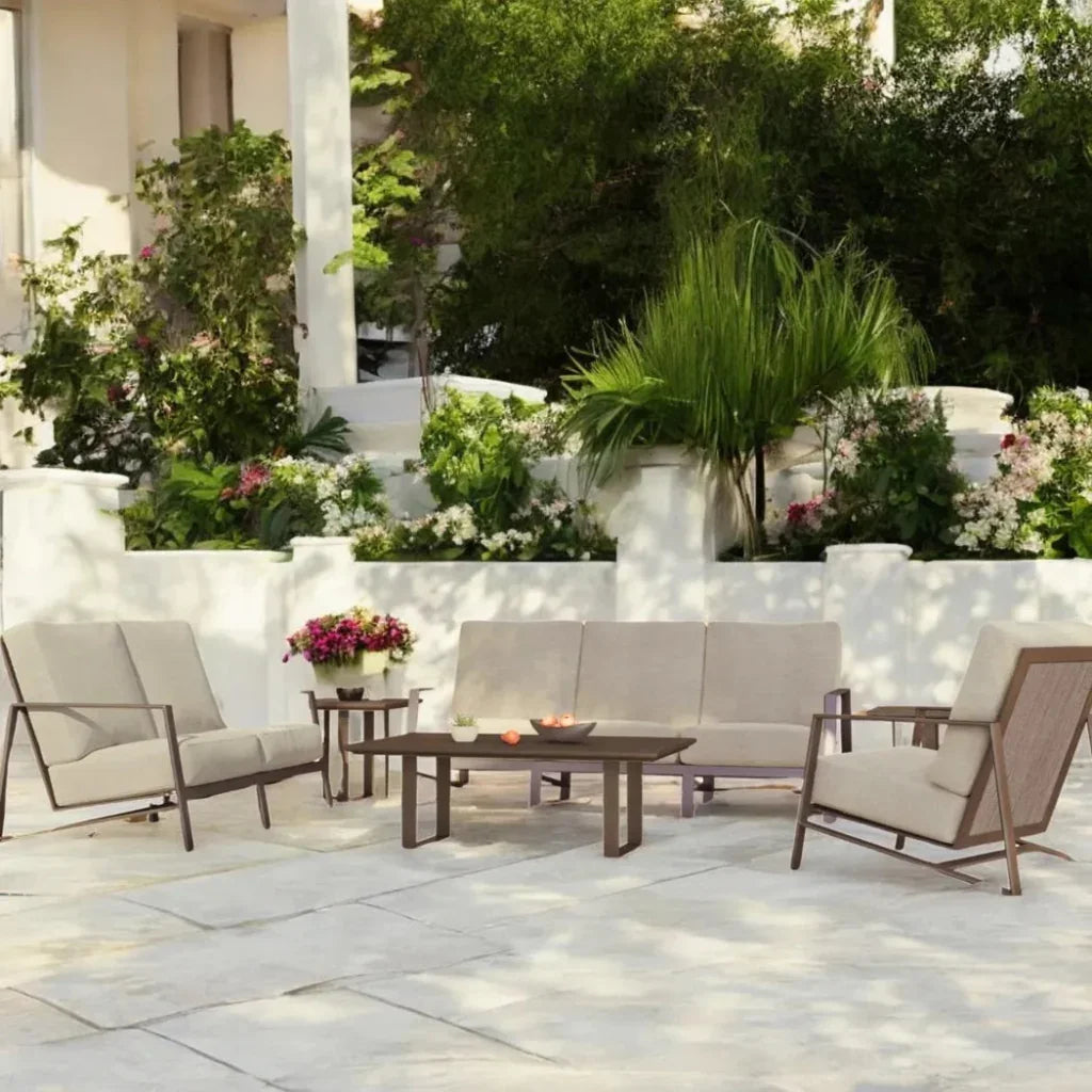 Prism High Back Deep Sofa Set With Tables - LOOMLAN