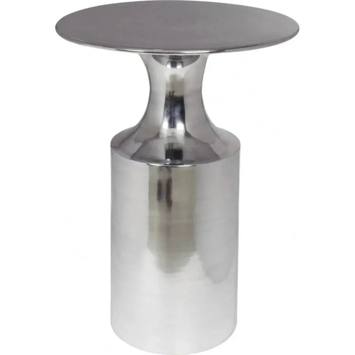 Rassa Aluminum Round Accent Table - LOOMLAN