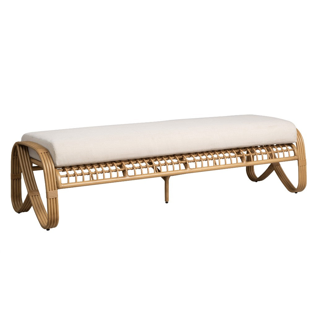 Get Riviera Garden Bench Coastal Luxury With Plush Comfort – LOOMLAN