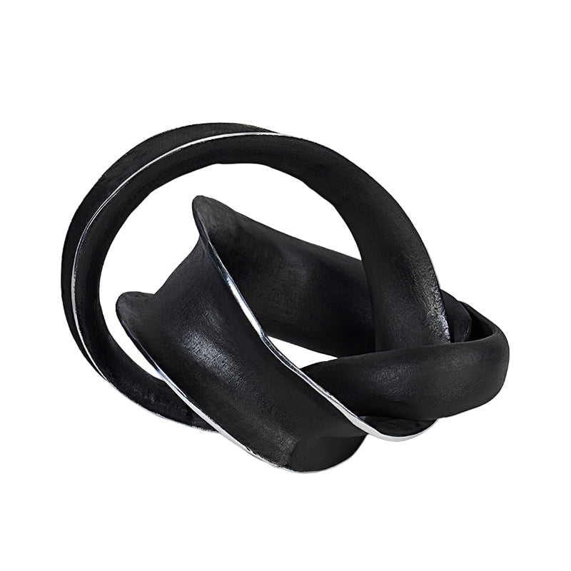 Get Rowan Knot Matte Black Elegance for Tabletop Decor – LOOMLAN