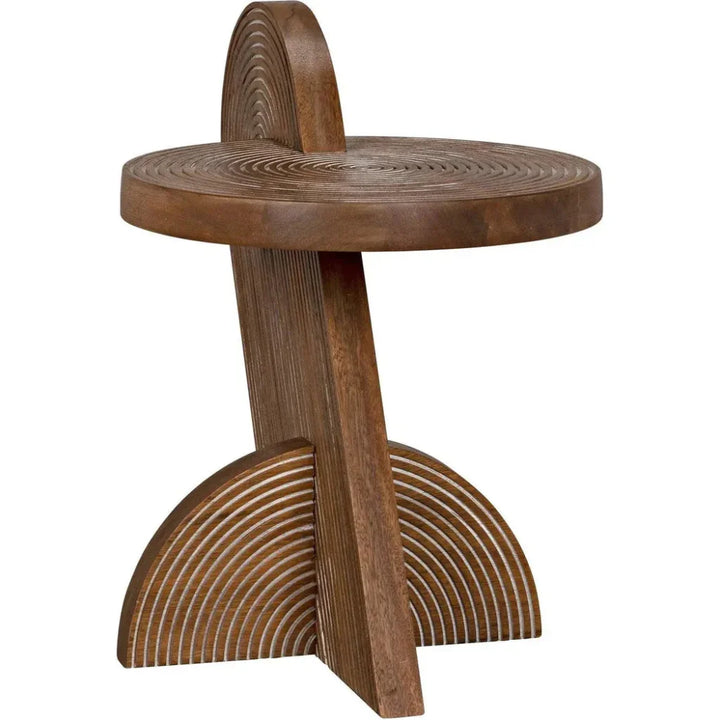 Saturn Side Table, Dark Walnut - LOOMLAN