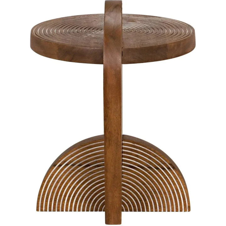 Saturn Side Table, Dark Walnut - LOOMLAN