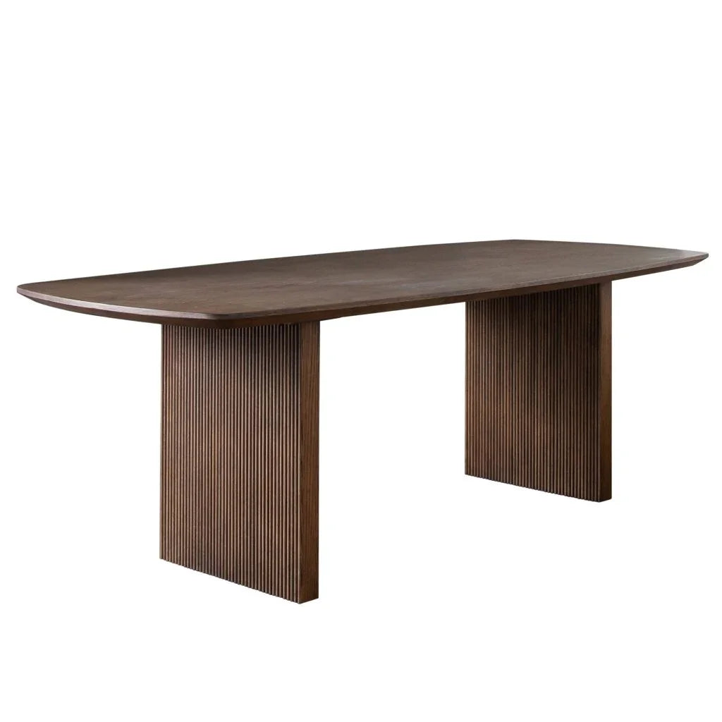 Sienna Wooden Rectangular Dining Table - LOOMLAN