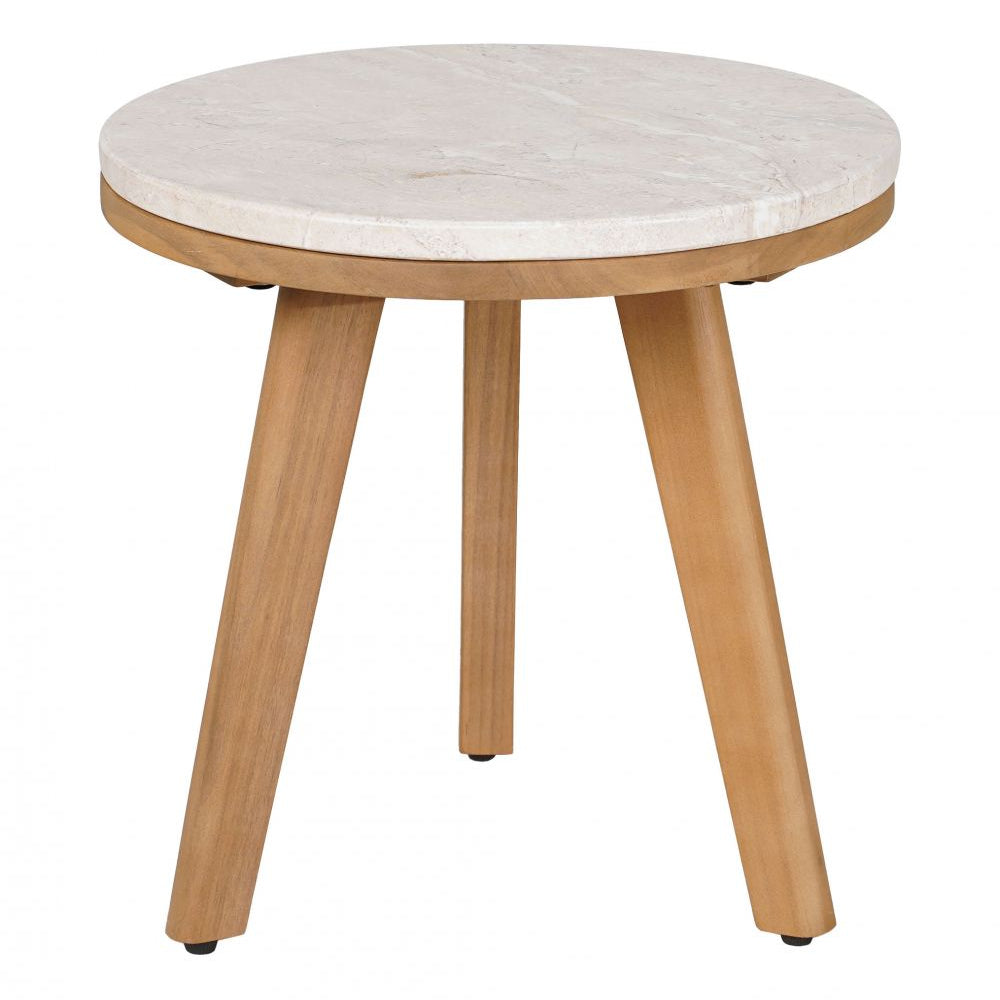 Get Siro Side Table Natural Modern Elegance in Travertine – LOOMLAN