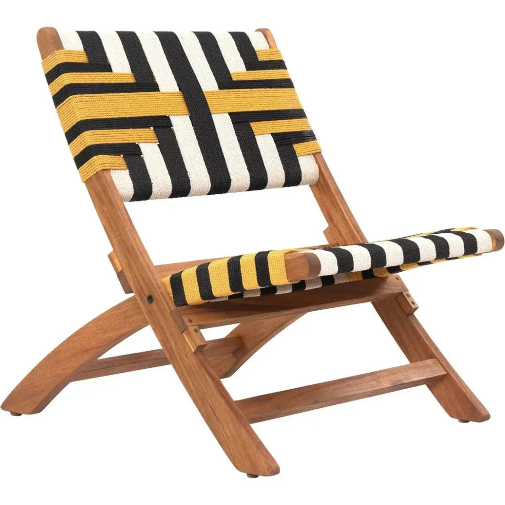 Sunbeam Wood Multicolor Lounge Chair - LOOMLAN