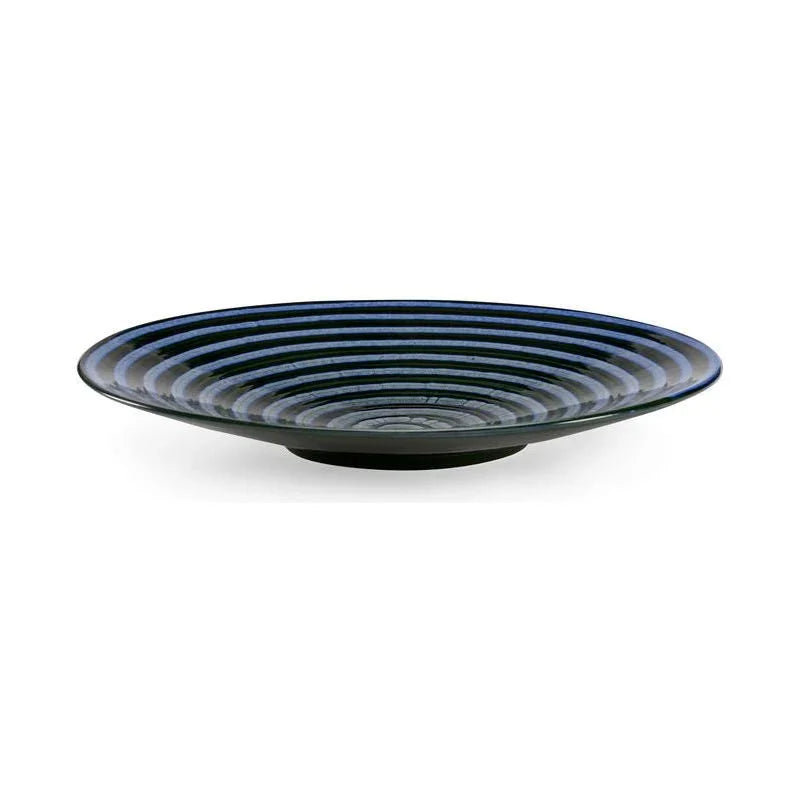 Swirl Hand Glazed Ceramic Plate - LOOMLAN