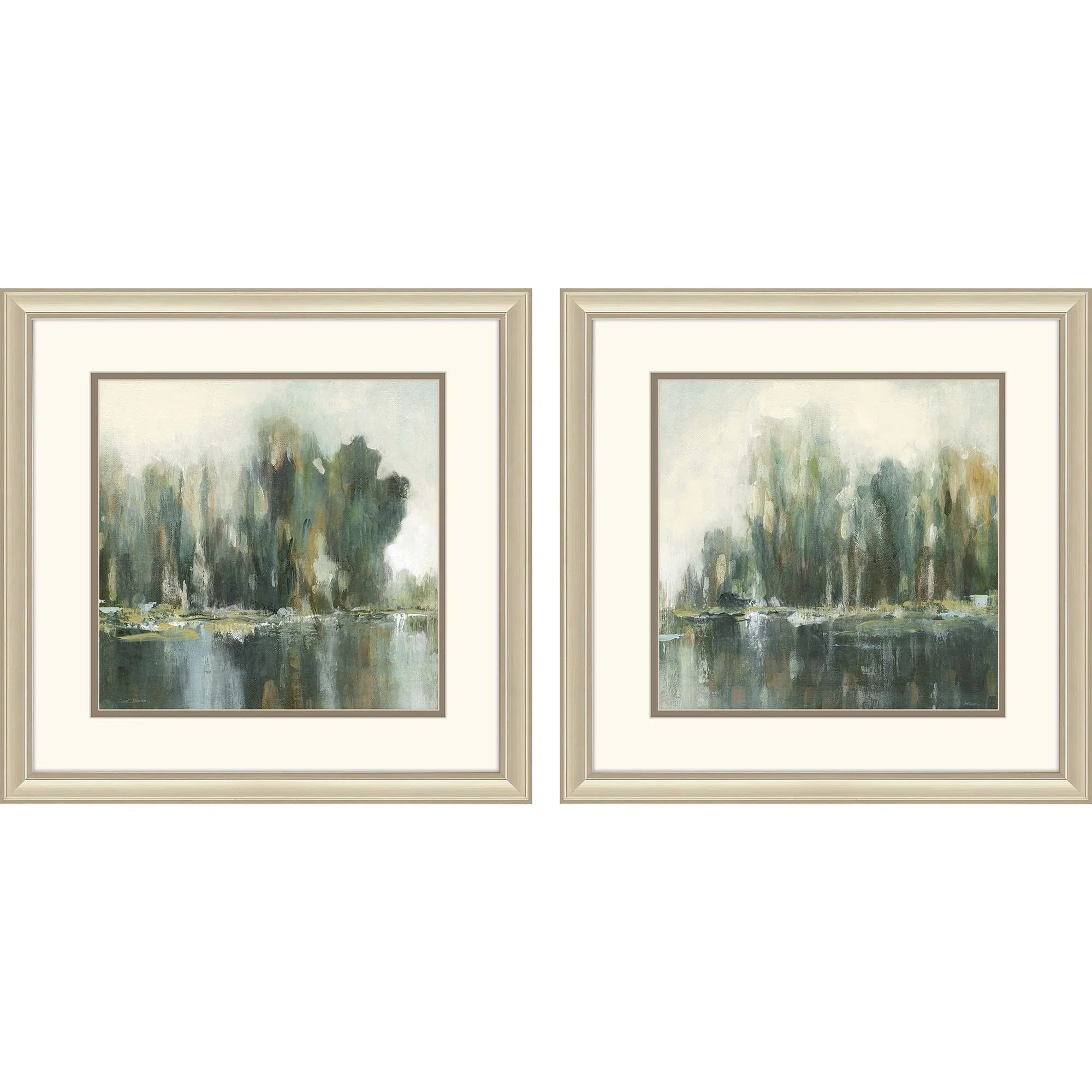 Get Textured Treeline S/2 Framed Art With Glass Front – LOOMLAN
