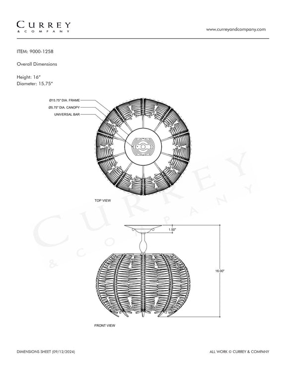 Tiptur Coco Shell Semi-Flush Mount - LOOMLAN