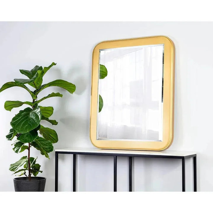 Topanga Wall Mirror Gold Leaf & Bevelled Edge - LOOMLAN