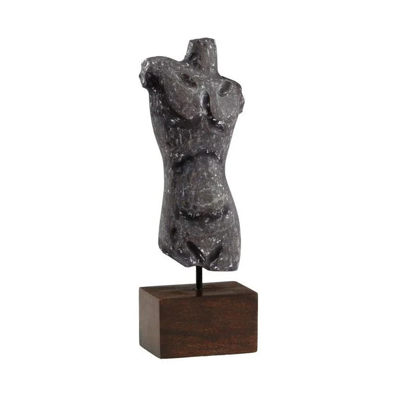 Torso Brown Hand Carved Sculpture - LOOMLAN