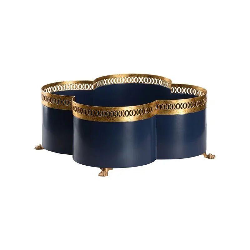 Tracery Gold Filigree Trim Classic Cachepot - LOOMLAN