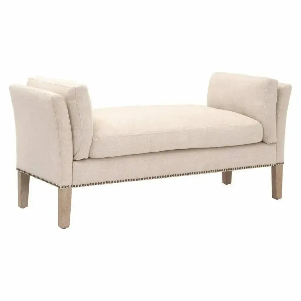 Warner Bench Bisque French Linen Natural - LOOMLAN