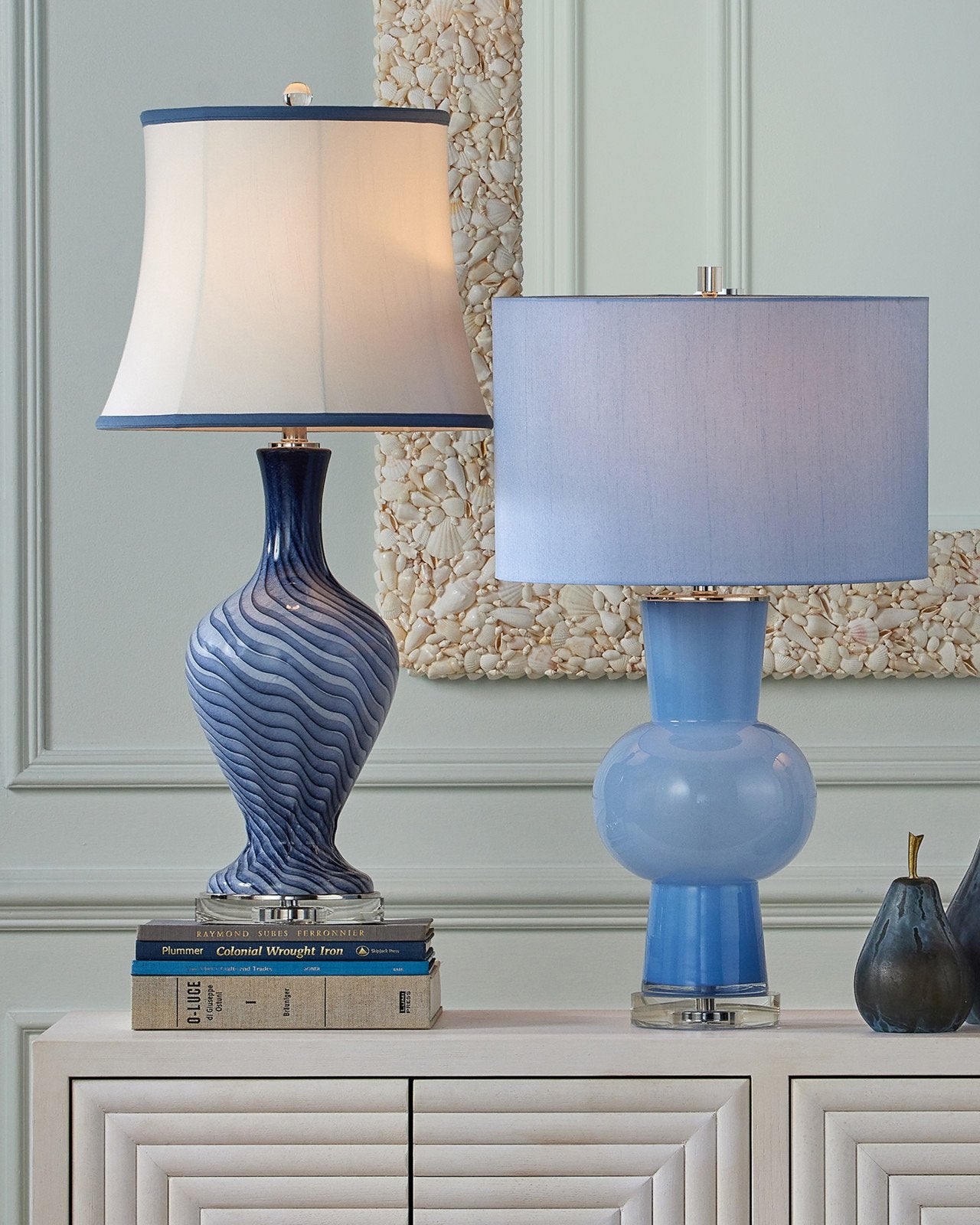 Get Zeta Blue Glass Lamp With Antique-Inspired Design – LOOMLAN