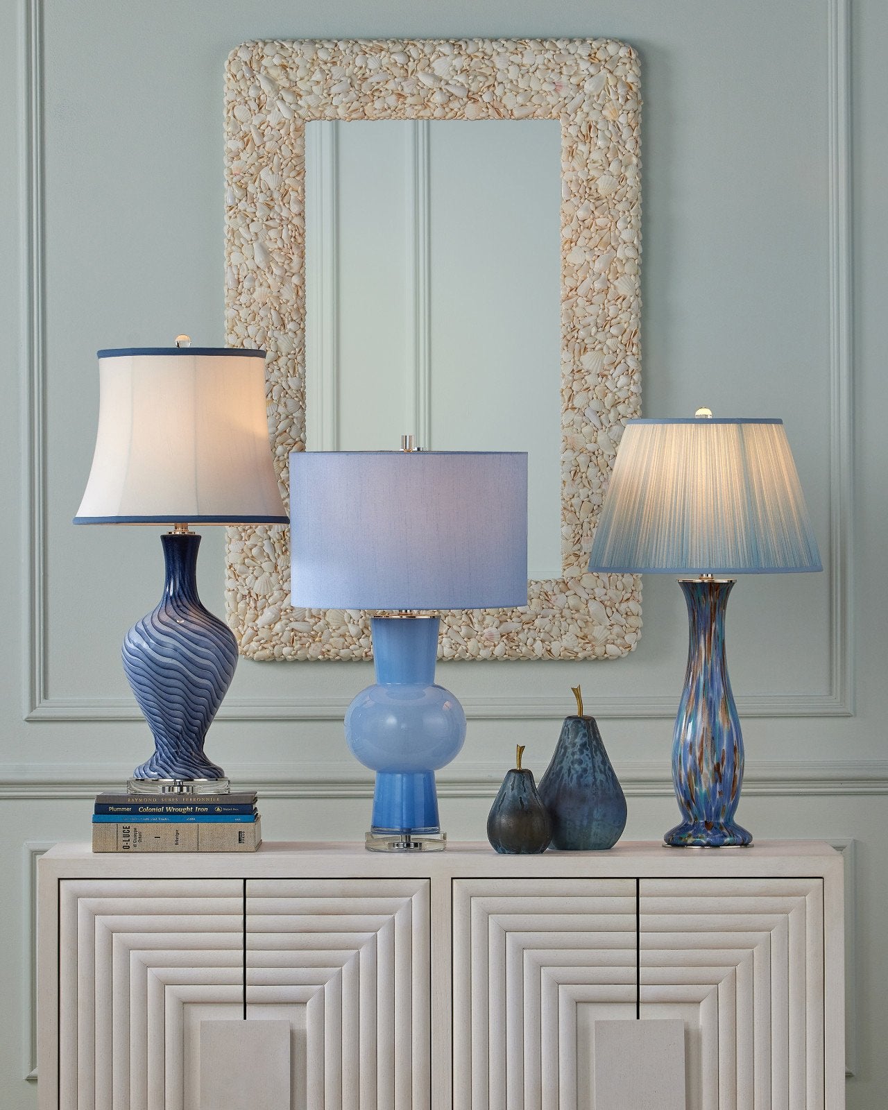 Get Zeta Blue Glass Lamp With Antique-Inspired Design – LOOMLAN